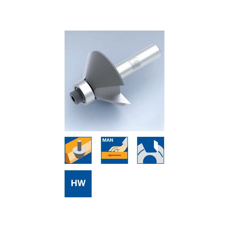 Bevel cutter Bevel cutter, HW, Z 2, shank 8 mm