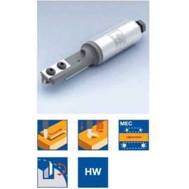 Router cutter in turnblade design HW, Z 1+1, with staggered cutting