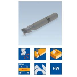 Torus spiral finishing router cutter HW-solid, Z 2, polished cutting